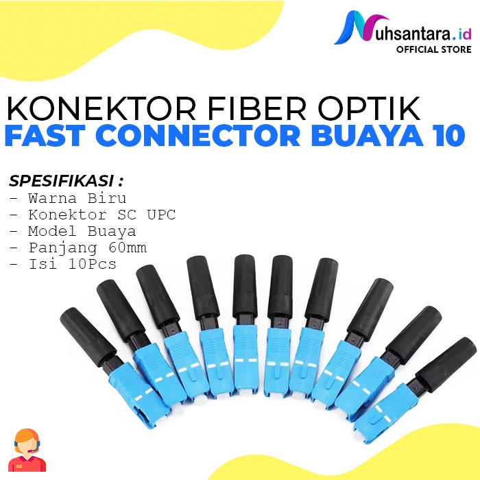Jual [𝗛𝗜𝗚𝗛 𝗤𝗨𝗔𝗟𝗜𝗧𝗬] Fast Konektor Fastcon FasSC UPC Buaya Fiber Optic ...
