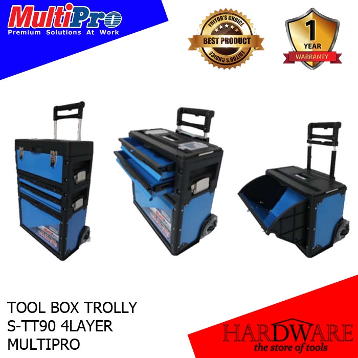 Jual TOOL BOX TROLLY 4 DRAWER MULTIPRO S-TT90 4LAYER TOOLBOX SUSUN 4L ...