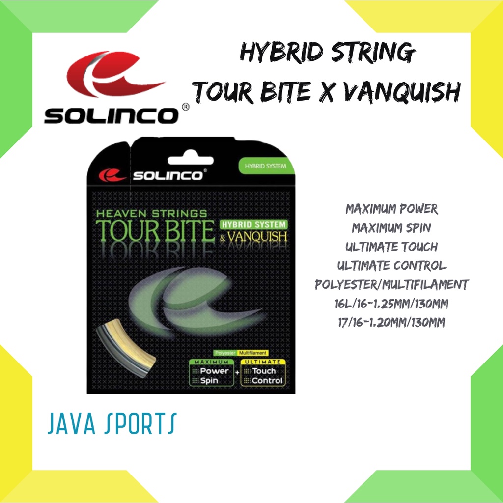 Jual Senar Raket Tenis Solinco Tour Bite X Vanquish Hybrid System ...
