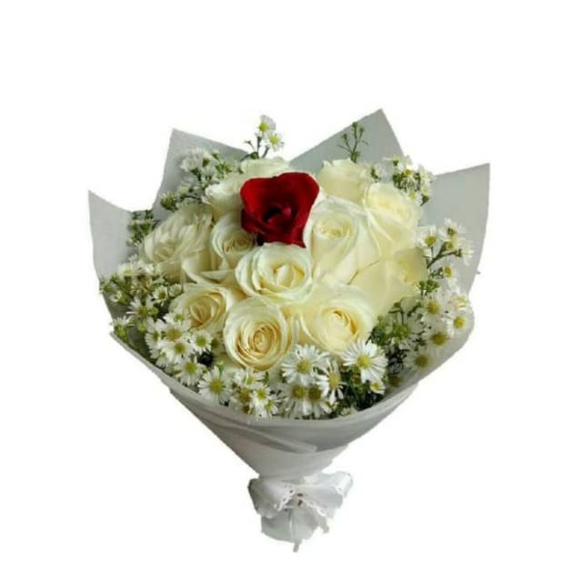 Jual Buket bunga mawar fresh bunga wisuda bucket hadiah ulang tahun ...