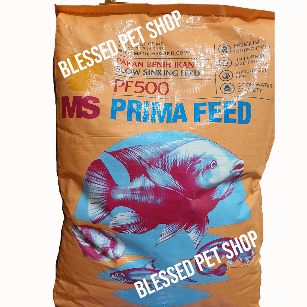Jual Pakan Benih Ikan PF 500 PRIMA FEED 500 ( Fresh Pack Kemasan Karung ...
