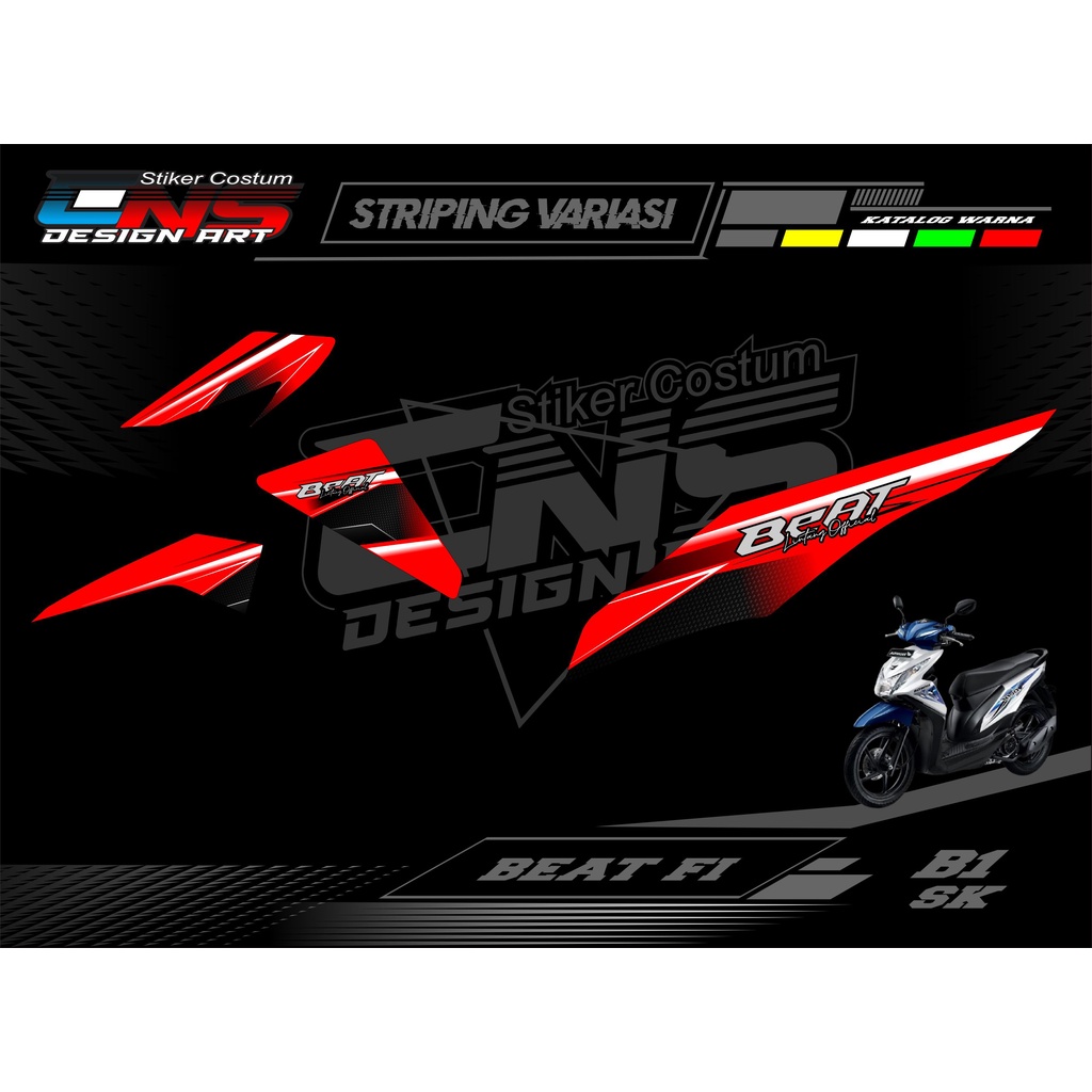 Jual STICKER STRIPING LIST VARIASI BEAT FI LAMA / STRIPING VARIASI BEAT ...
