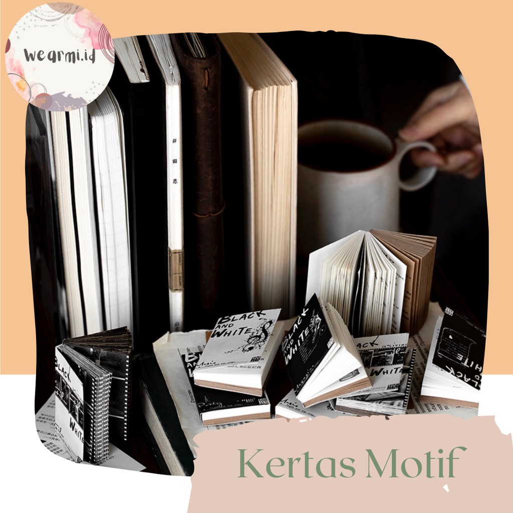 Jual Kertas Motif Word Aesthetic Hitam Putih Coklat Kata-kata Motivasi ...