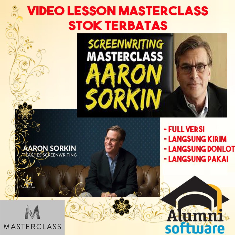 Jual Masterclass Aaron Sorkin Screenwriting Video Limited Edition