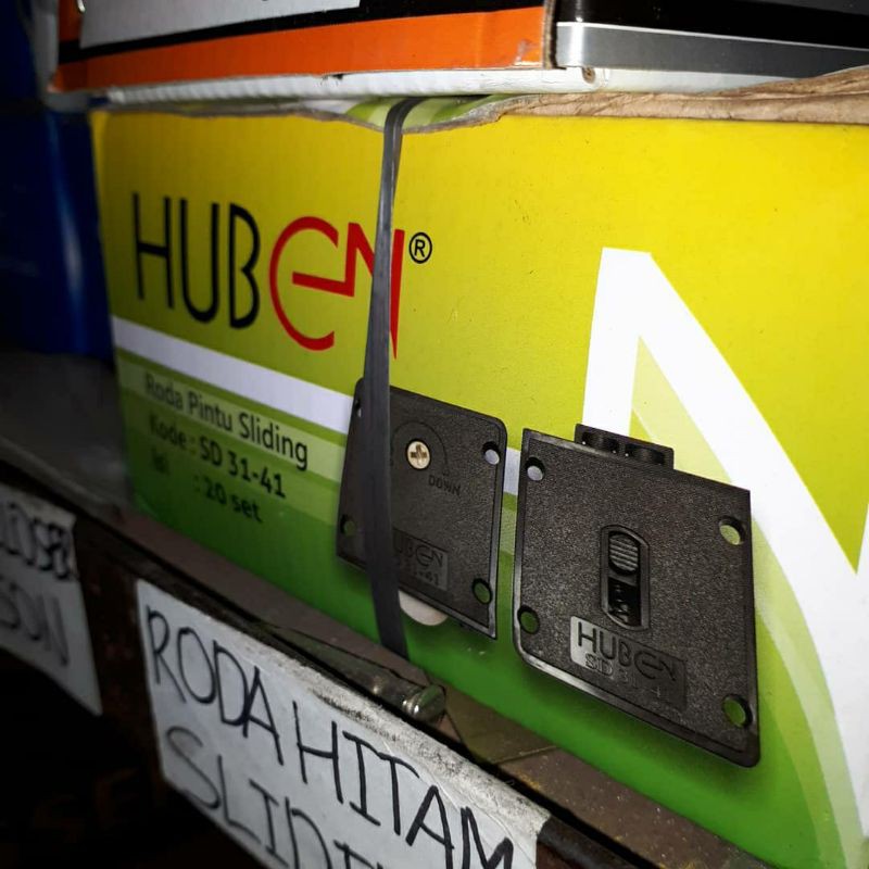 Jual Roda rel Pintu Geser Sliding merk Huben SD3141 hitam | Shopee ...