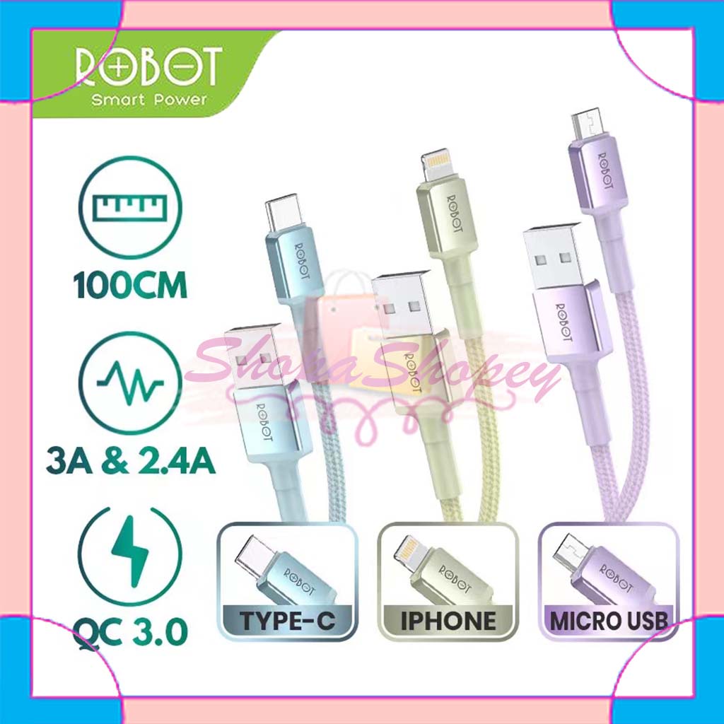 Jual Kabel Data Charging ROBOT RSM100 MICRO USB / RSL100 LIGHTNING ...