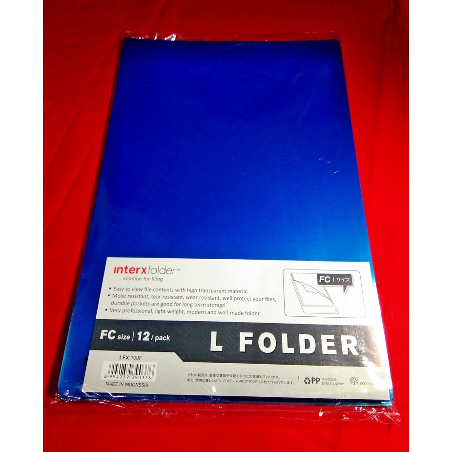 Jual InterX Folder LFX-100F Map L F4 ( 1 Pack - 12 Pcs ) | Shopee Indonesia