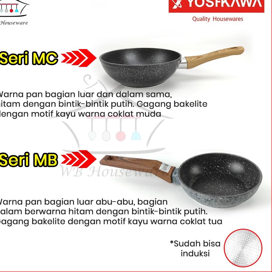 Jual Penjualan Pilihan panci yoshikawa / fry pan seri MC marble induksi ...