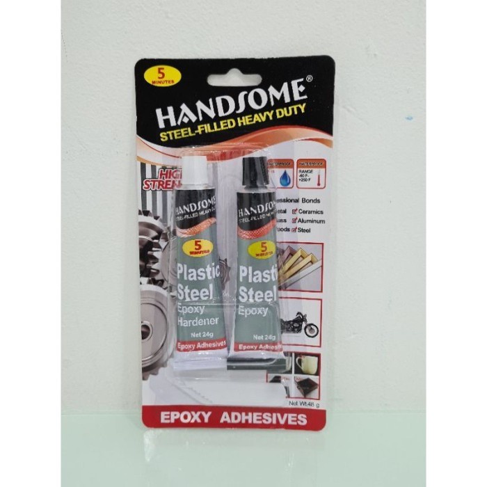 Jual Lem Campur Handsome Plastic Steel Epoxy Serbaguna / Lem Besi 5 ...