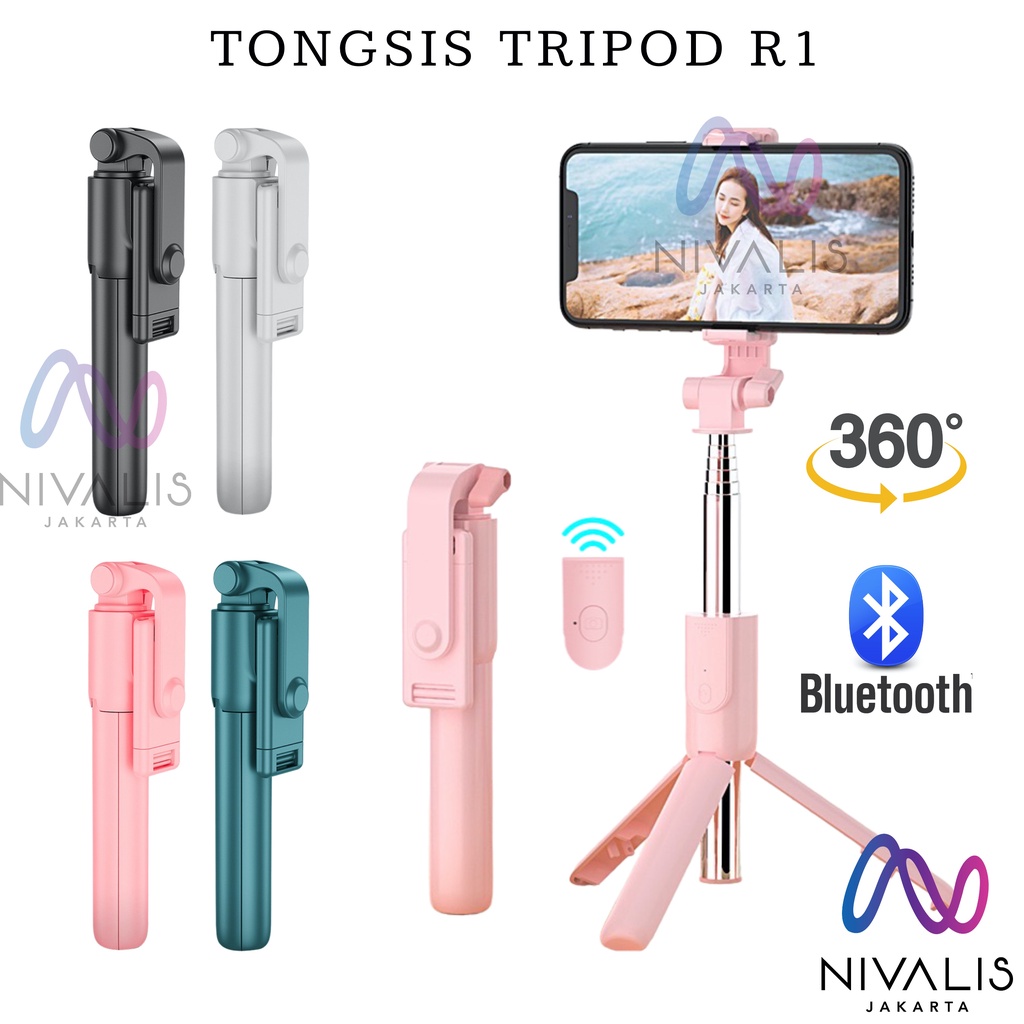 Jual NIVALIS JAKARTA TRIPOD TONGSIS R1 BLUETOOTH SELFIE STICK TONGSIS ...