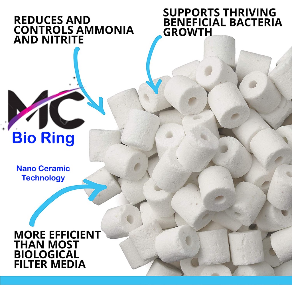 Jual Bio Ring Aquarium Media Filter Kolam Rumah Penyaring Bakteri dan ...