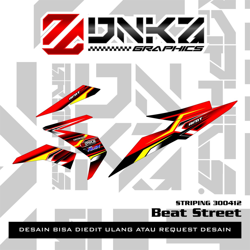 Jual Stiker Beat Street Decal Striping Beat Street Premium Racing ...