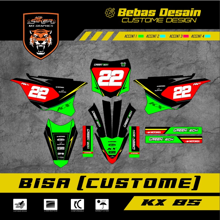 Jual DECAL KX 85 NEW FREE CUSOTME DESIGN BISA (COD) | Shopee Indonesia