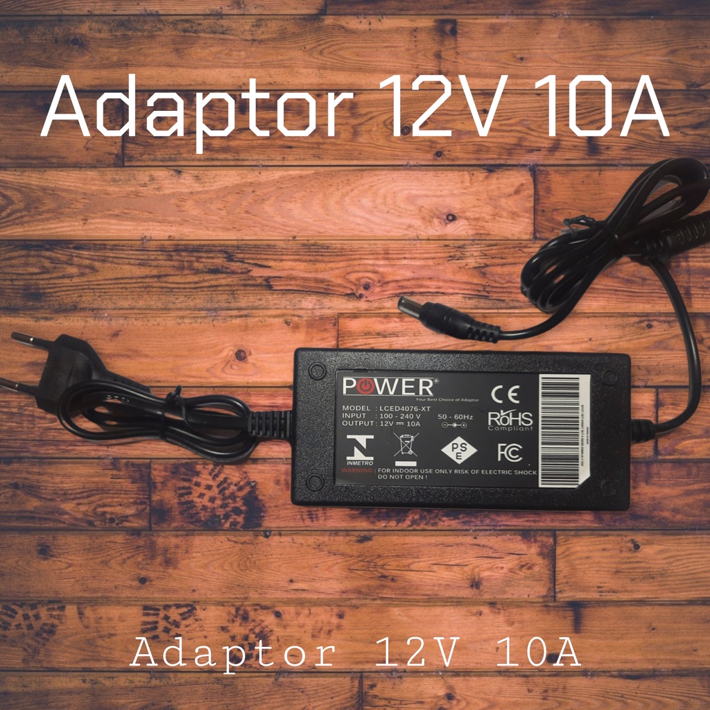 Jual Adaptor Adapter 12V 10A khusus single pump pompa dc led tumblr led ...