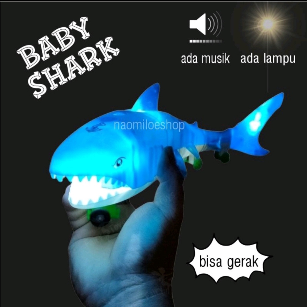Jual MAINAN BABY SHARK IKAN HIU ANIMAL BATERAI BISA BERJALAN BUMP AND ...