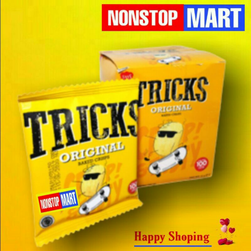 Jual TRICK Biskuit kentang potato varian rasa1 Box isi 10 pcs 18gr ...