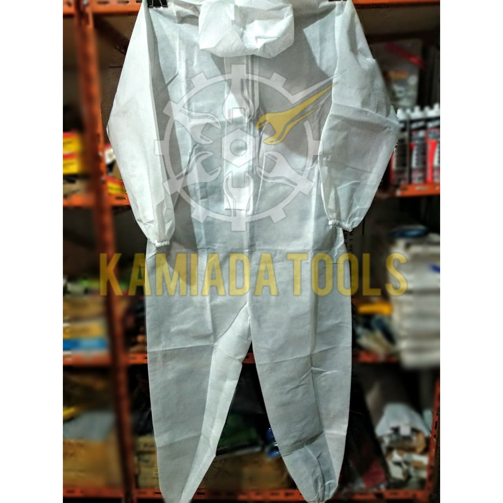 Jual Baju APD Hazmat/ Baju Coverall APD Hazmat Spunbond 100grm | Shopee ...