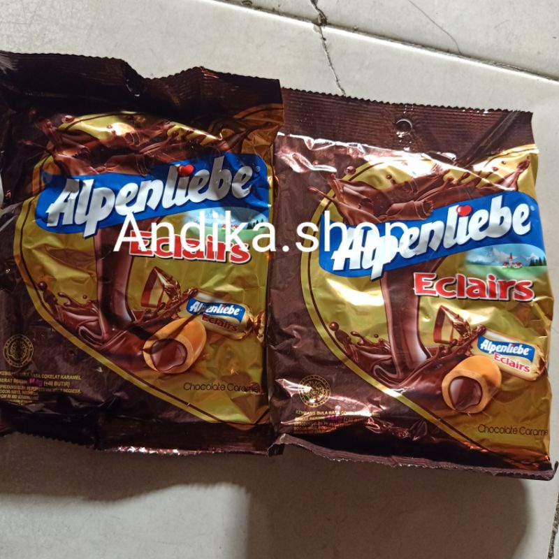 Jual permen alpenliebe eclairs coklat kemasan bag 144gram | Shopee ...