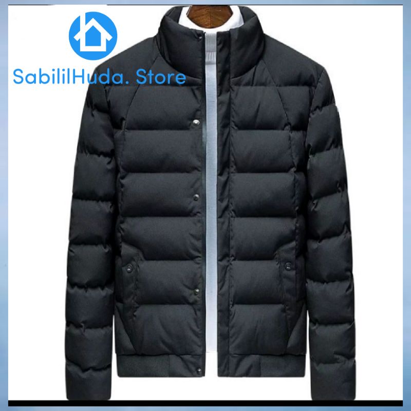 Jual Jaket kembung tebal pria/Jaket Winter Pria model kancing kerah Berdiri/jaket style pria ...
