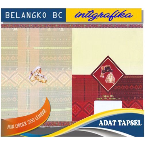 Jual blangko adat TAPSEL (hanya blangko saja) | Shopee Indonesia
