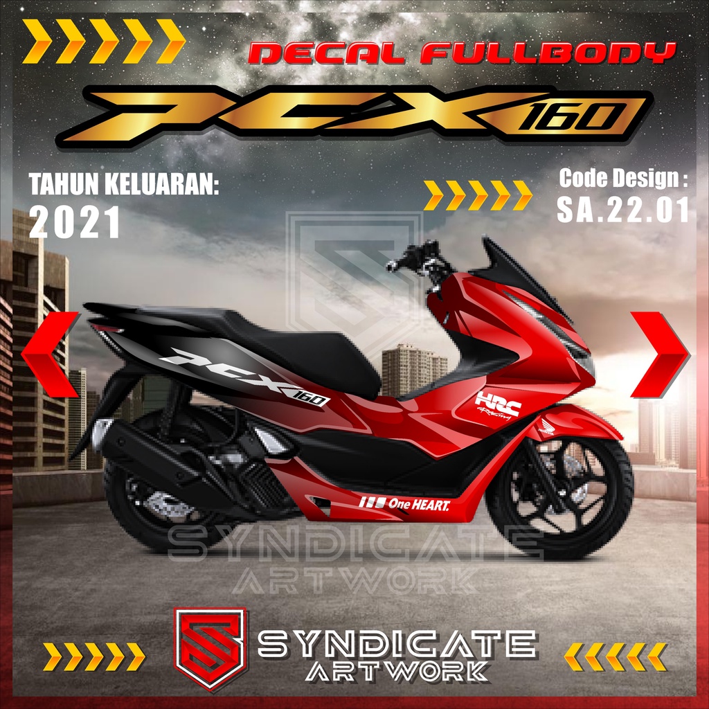Jual Decal Stiker Honda PCX 160 New 2021 2022 Sticker Full Body Desain ...