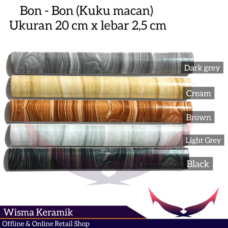 Jual Lis Keramik Kuku Macan Motif Kayu Marbel 20cm / Bon Bon Keramik ...
