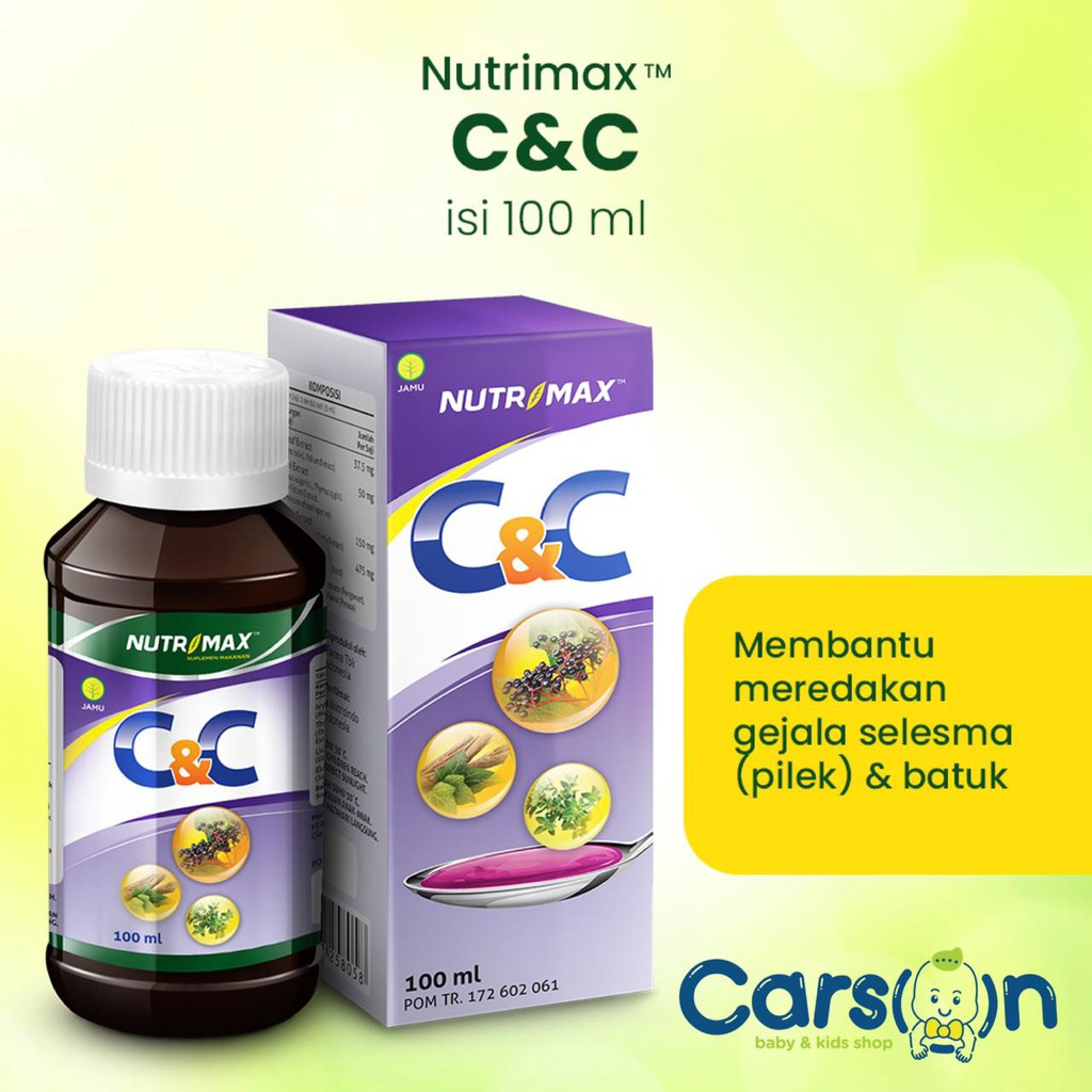 Jual Nutrimax C&C Syrup 100 ml Obat Batuk Kering|Batuk Berdahak|Obat ...