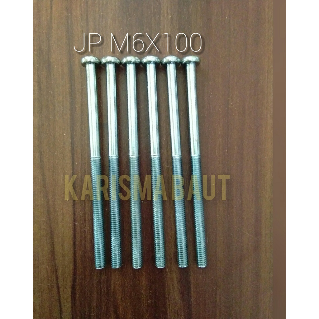 Jual Baut JP M6 x 100 ( baut JP 6x100 ) | Shopee Indonesia