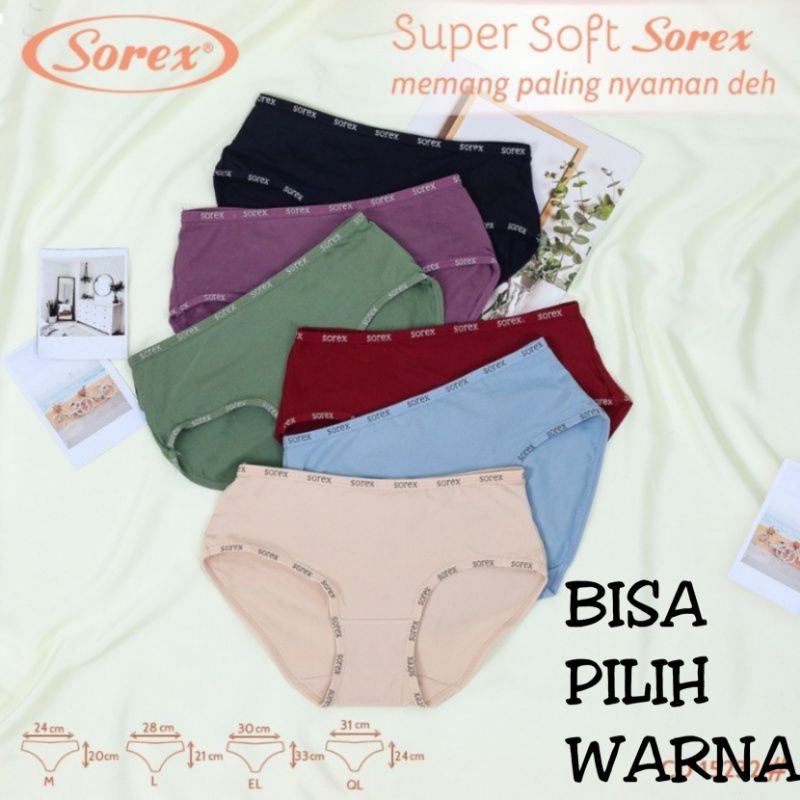 Jual 6 PCS | SOREX -celana dalam wanita cd sorex model midi-15232 ( 6 PCS ) | Shopee Indonesia