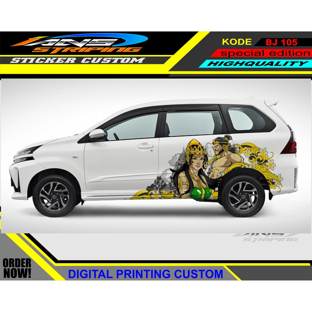 Jual STIKER MOBIL AVANZA XENIA / STIKER MOBIL / DECAL STICKER MOBIL ...