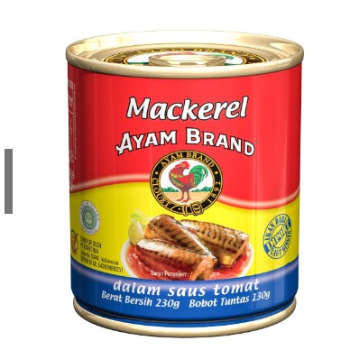 Jual Ayam Brand Mackerel In Tomato Sauce (Bulat) 48 x 230g | Shopee Indonesia