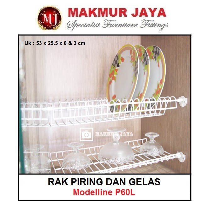 Jual Rak Piring Gelas Gantung Modelline P60L Tanpa Tatakan | Shopee ...