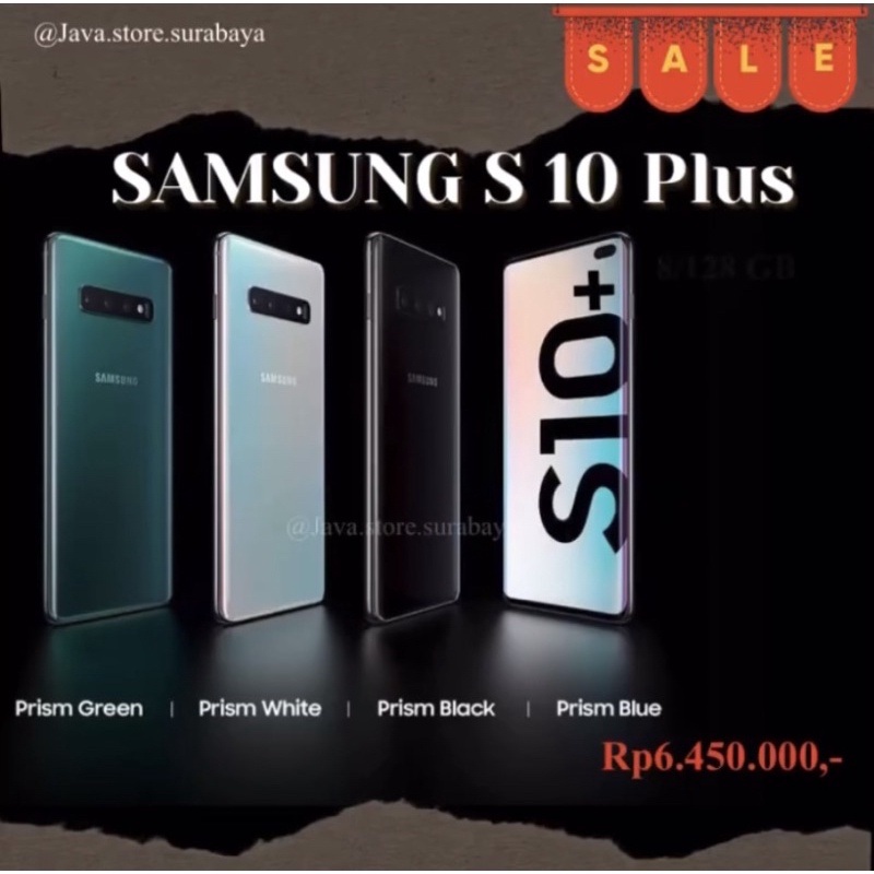 Jual SAMSUNG GALAXY S10 PLUS RAM 8 ROM 128 GB SECOND ORIGINAL | Shopee ...