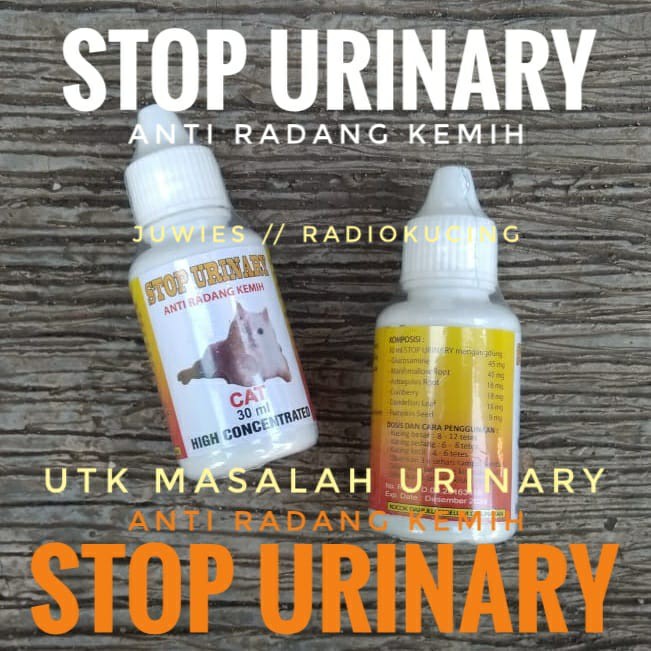 Jual Stop Urinary Cat 30 ml - Obat Urinary Radang Kemih Susah Kecing ...