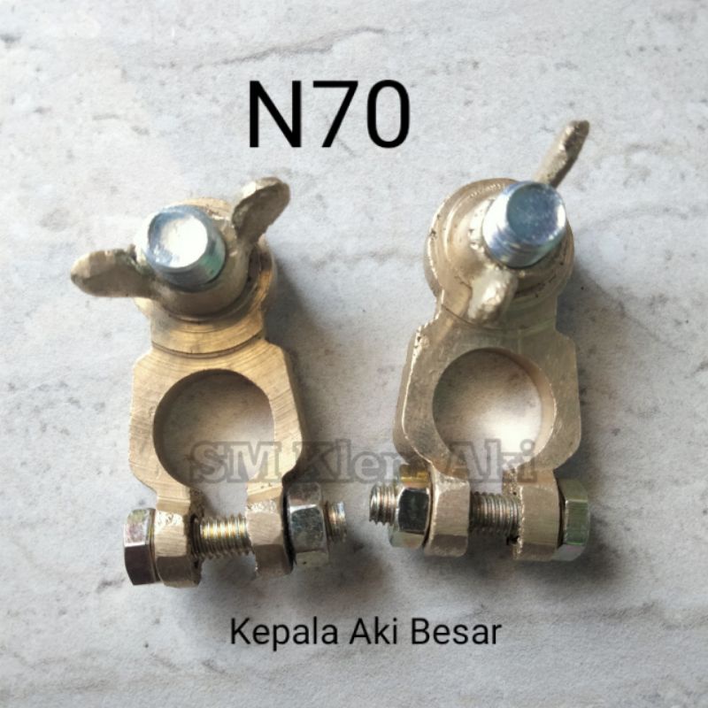 Jual Kepala Aki besar Terminal Aki klem aki Kuningan tipe N70 | Shopee ...