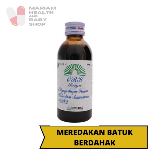 Jual OBH Surya Itrasal Sirup 100 ml Botol Kaca - Meredakan Batuk dan ...