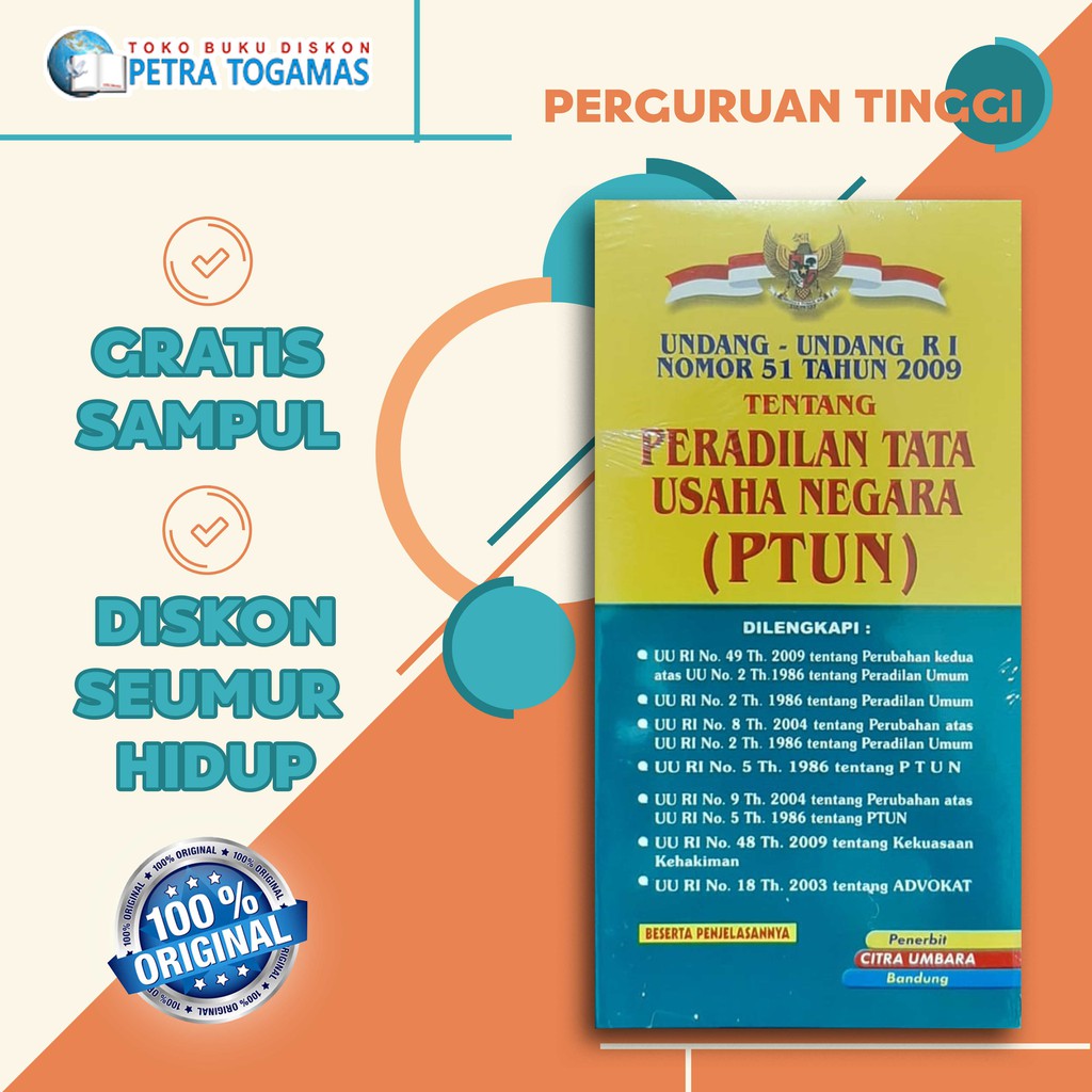 Jual UNDANG UNDANG RI NO.51 TAHUN 2009 TENTANG PERADILAN TATA USAHA ...
