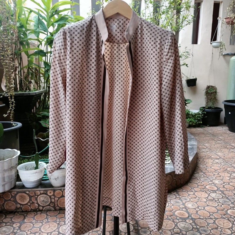 Jual Outer Coklat Muda Motif Polkadot | Shopee Indonesia