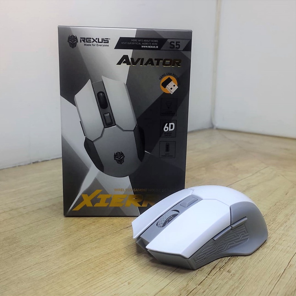 Jual Mouse Wireless Gamming Rexus Xierra S5 Aviator | Shopee Indonesia