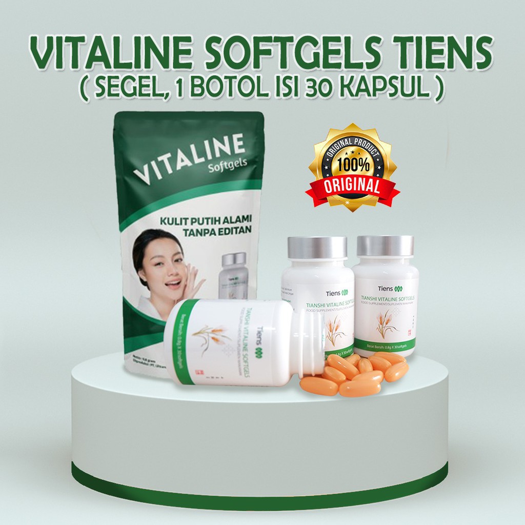 Jual VITAGEL ORIGINAL MENCERAHKAN KULIT Vitaline Softgel | Shopee Indonesia