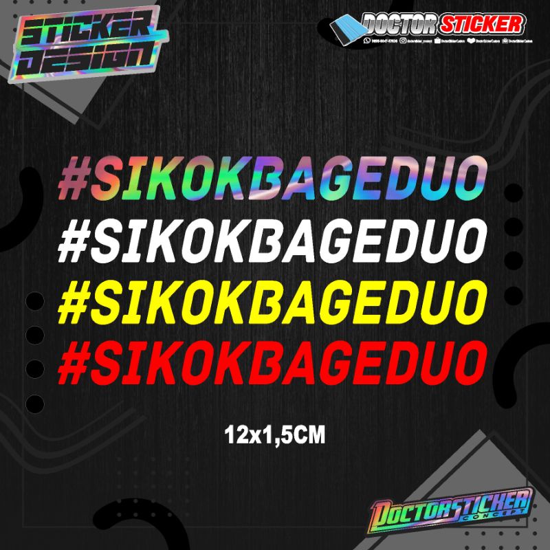 Jual Stiker Sikok bage duo Viral sticker cutting SIKOK BAGE DUO stiker ...