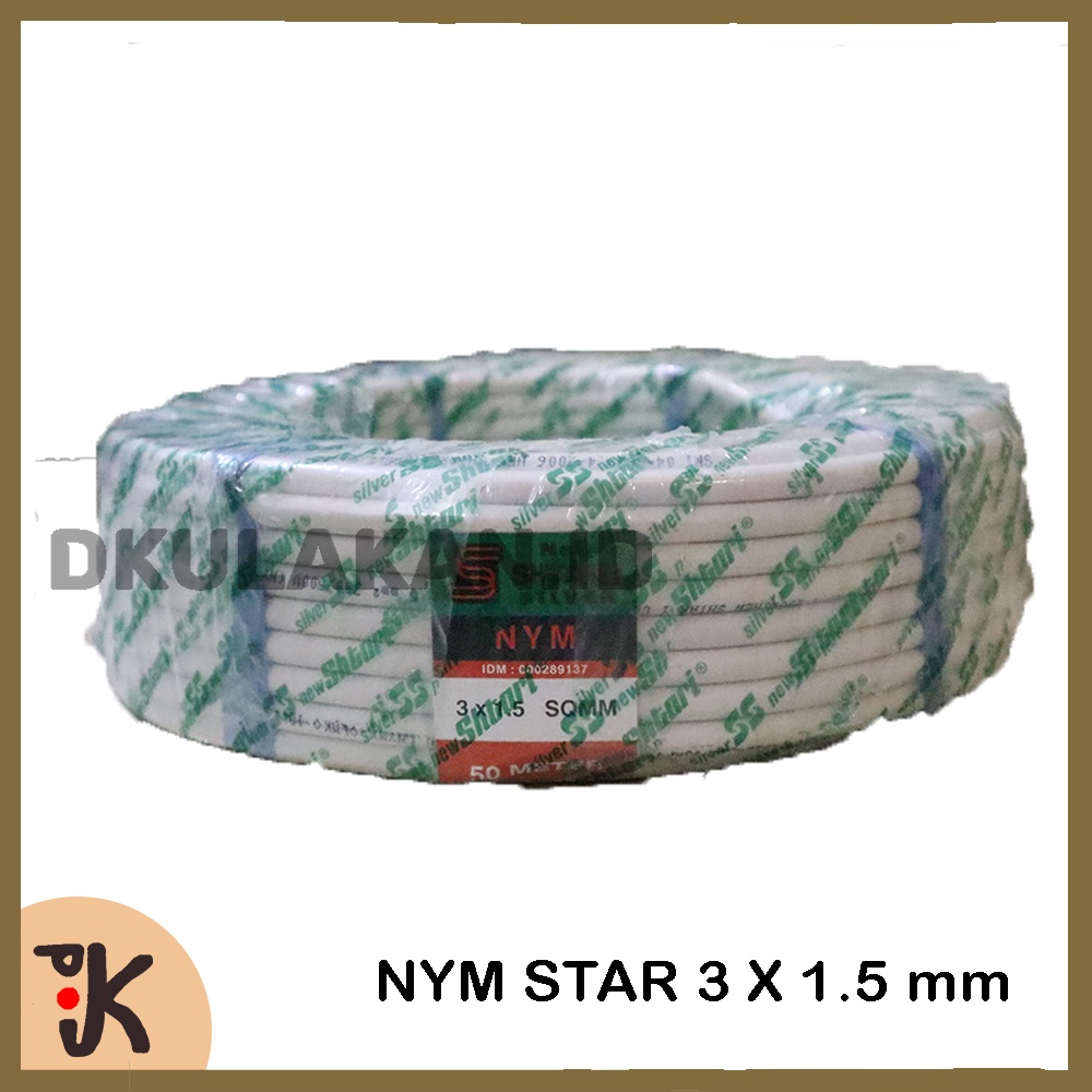 Jual KABEL KAWAT TEMBAGA ISI 3 STAR NYM 3 x 1,5 QSMM KABEL LISTRIK 50 METER | Shopee Indonesia