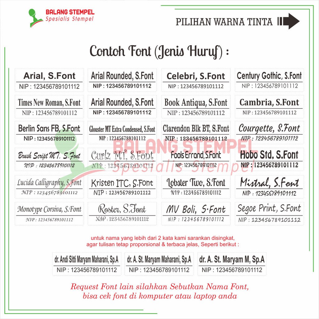 Jual Stempel Nama Dokter Bidan Perawat Apoteker Cap Stampel Flash Warna ...