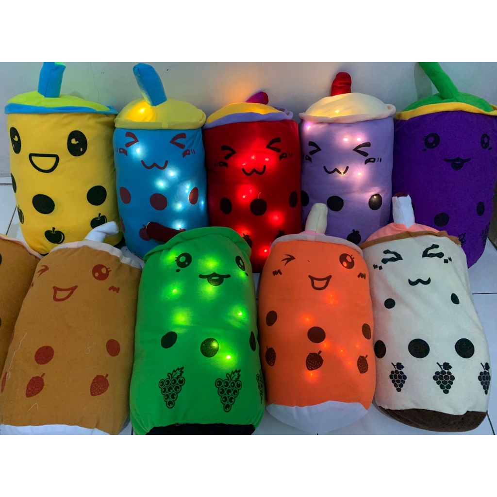 Jual BONEKA BOBA LED MILK TEA BROWN SUGAR LED VIRAL I BONEKA BOBA JUMBO ...