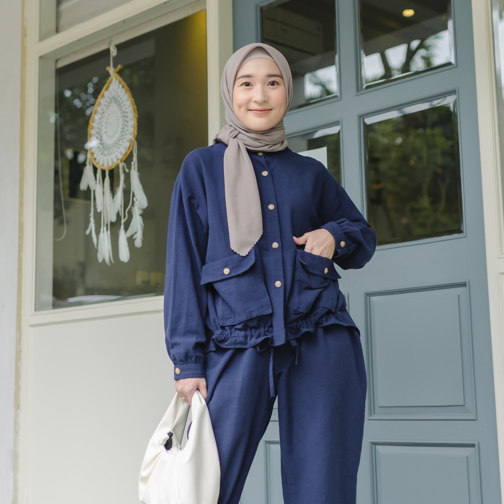 Jual Lozy Hijab - Rumi Tops ( Atasan Wanita Linen ) | Shopee Indonesia