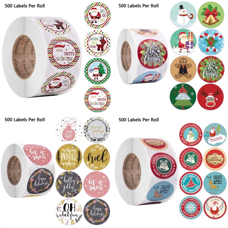 Jual THANK YOU STICKER LABEL KECIL STIKER BULAT THANKYOU CHRISTMAS ...