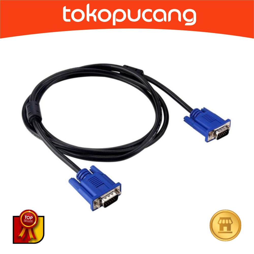 Jual VGA kabel cable Projector monitor komputer 1,5M 1.5 m bukan ...