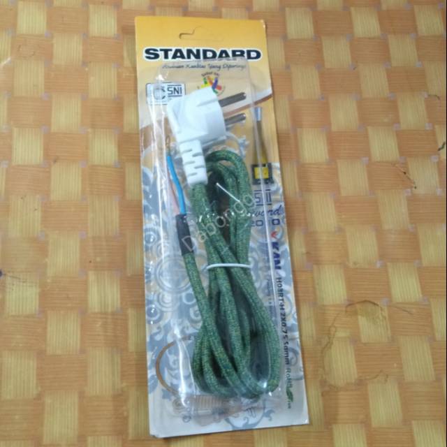 Jual Kabel Setrika Standard ( kabel 2 ) Panjang 1,6 meter/ Kabel Strika ...