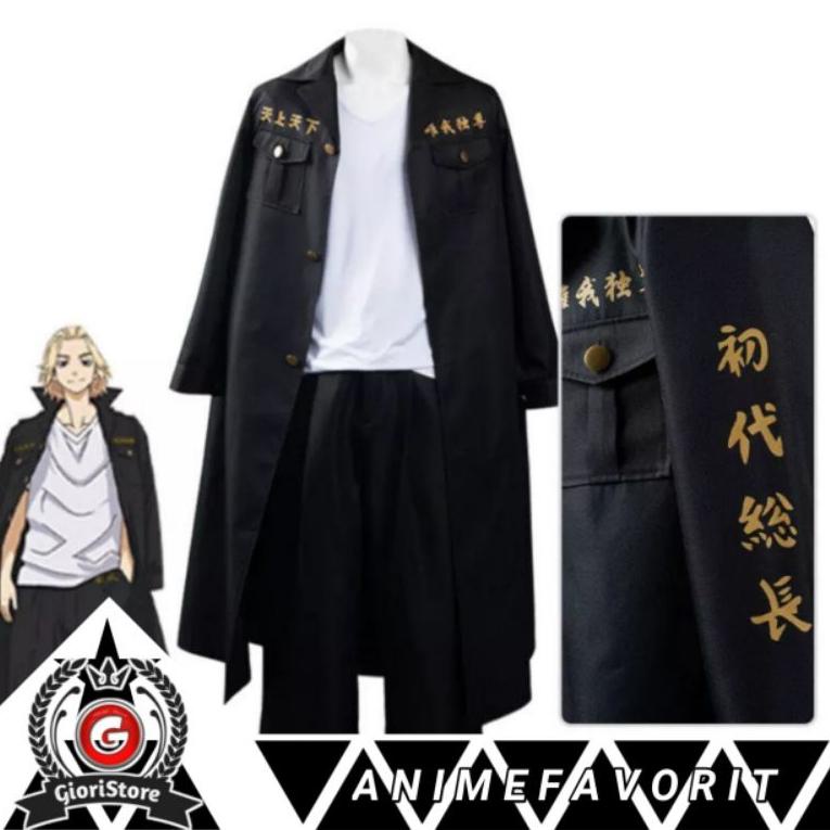 Jual L9Z4 Jubah Parka Full Bordir Coat Sano Manjiro Mikey Tokyo ...