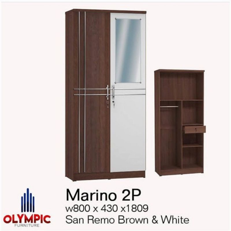 Jual Almari Lemari Pakaian Baju 2 Pintu dan 3 Pintu Marino Olympic ...